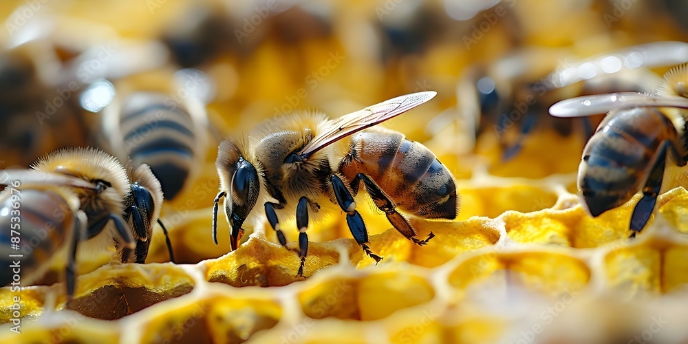 How bees communicate nectar sources in their hives using dances and ...