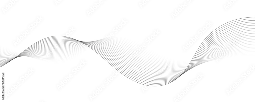 Abstract vector background with grey wavy lines Stock Vector | Adobe Stock