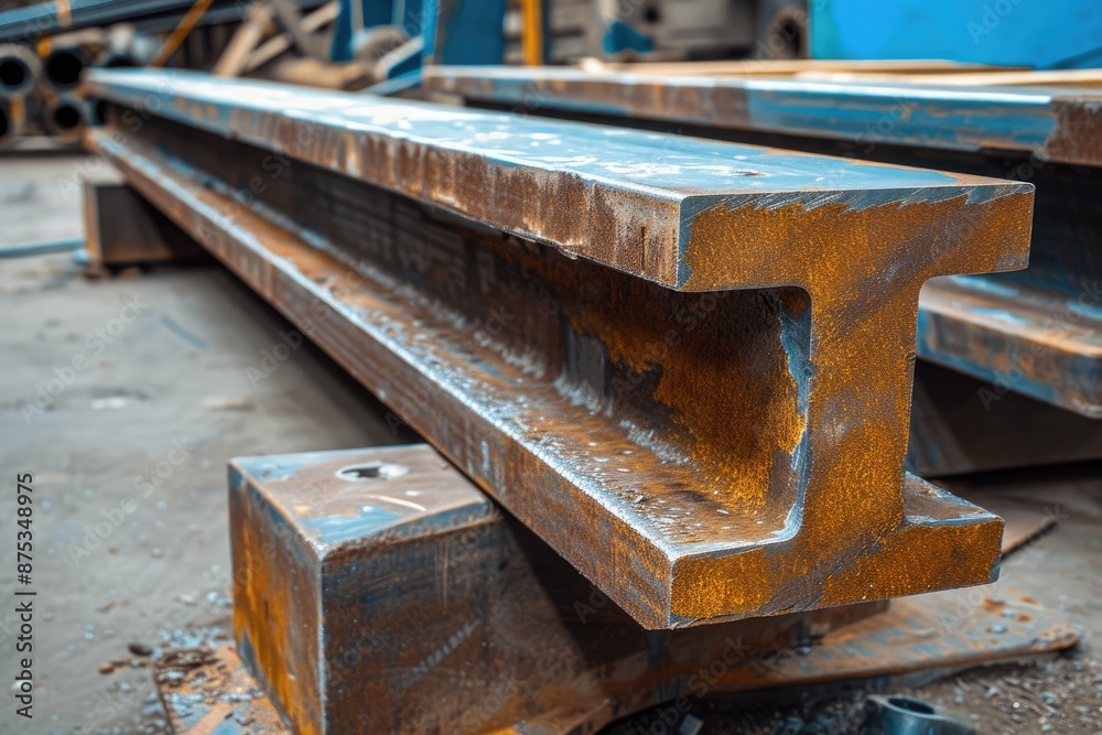 Progression of Steel Beam Treatment Stock Photo | Adobe Stock