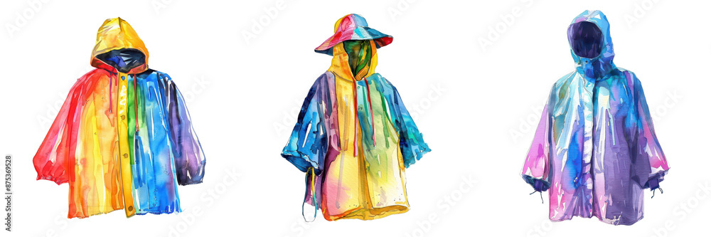 a Rain Gear poncho, rain jacket clipart, mall supermarket element, a ...