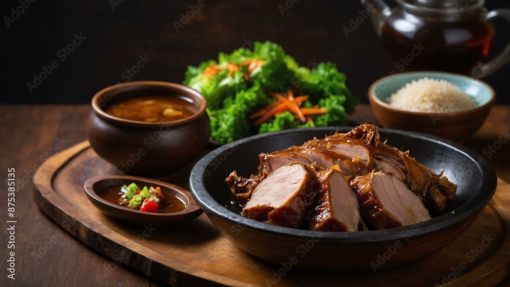 paksiw na lechon roast pig cooked in vinegar and soy served ...