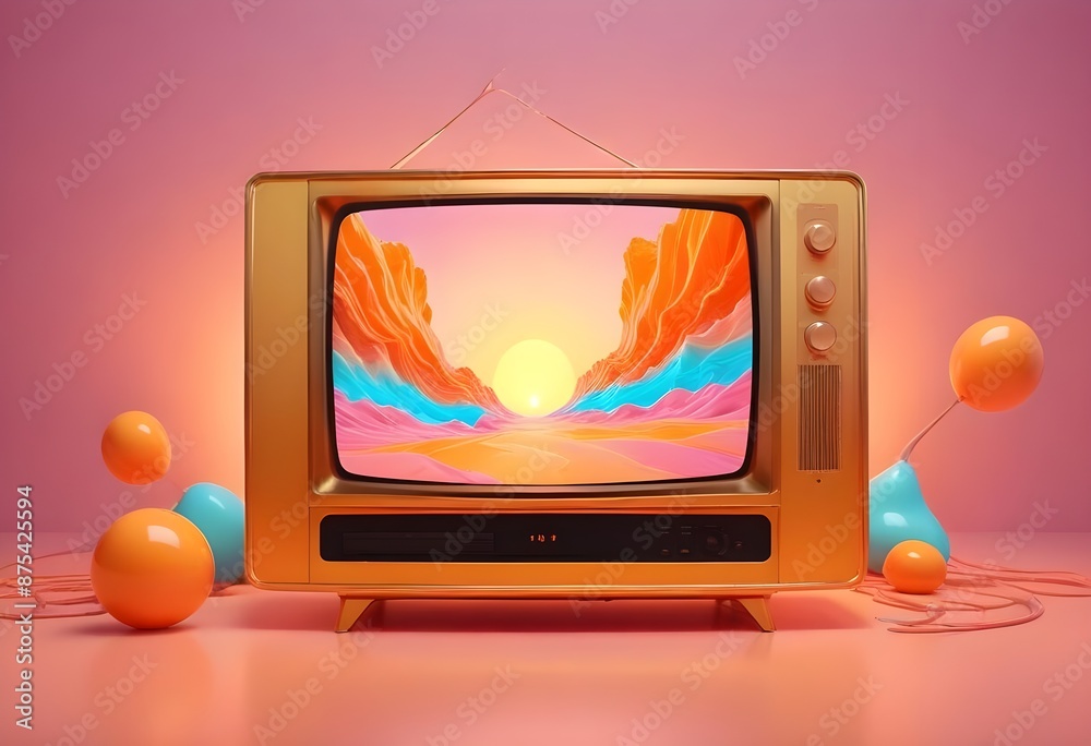 surreal and dreamlike, Ultra-compact, portable television with foldable ...