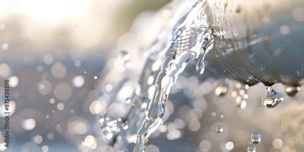 Capturing the Motion Blur of Water Droplets Spraying from a Metal Pipe ...
