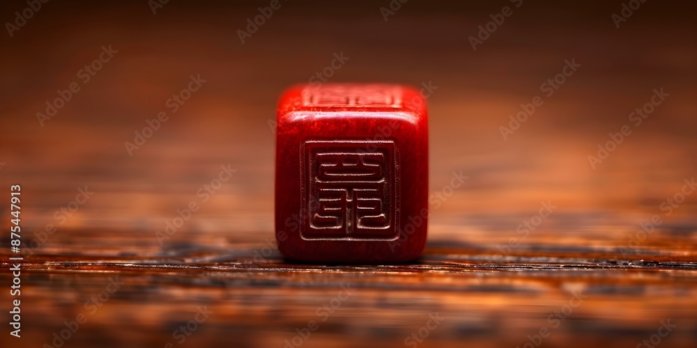 ภาพประกอบสต็อก Square seal design in Traditional Mongol font ...