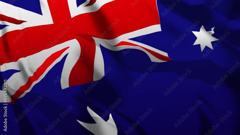 Realistic Australian Flag Animation Banner, Australia Flag animation ...