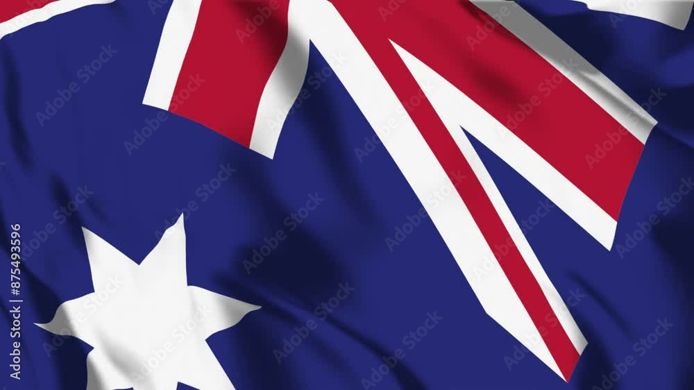 Realistic Australian Flag Animation Banner, Australian Flag Video ...