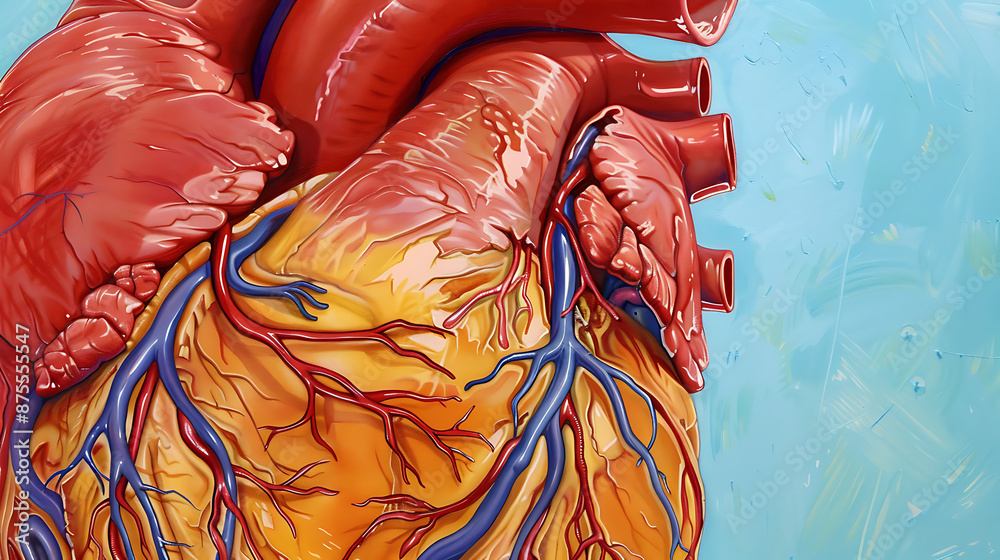 a fascinating illustration of the human heart. The combination of ...
