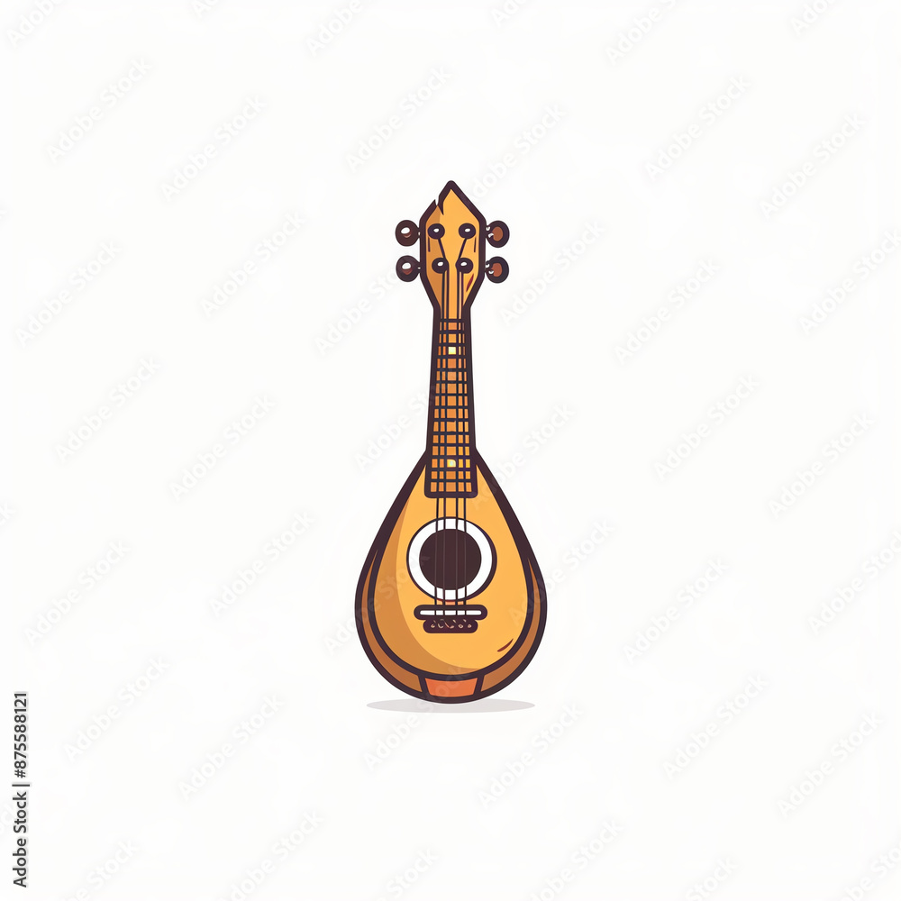 Vector illustration of a mandolin on a white background. Perfect for ...