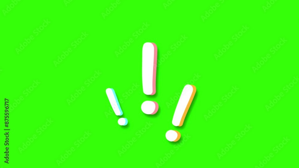 exclamation mark animated exclamation mark and question mark flat and ...