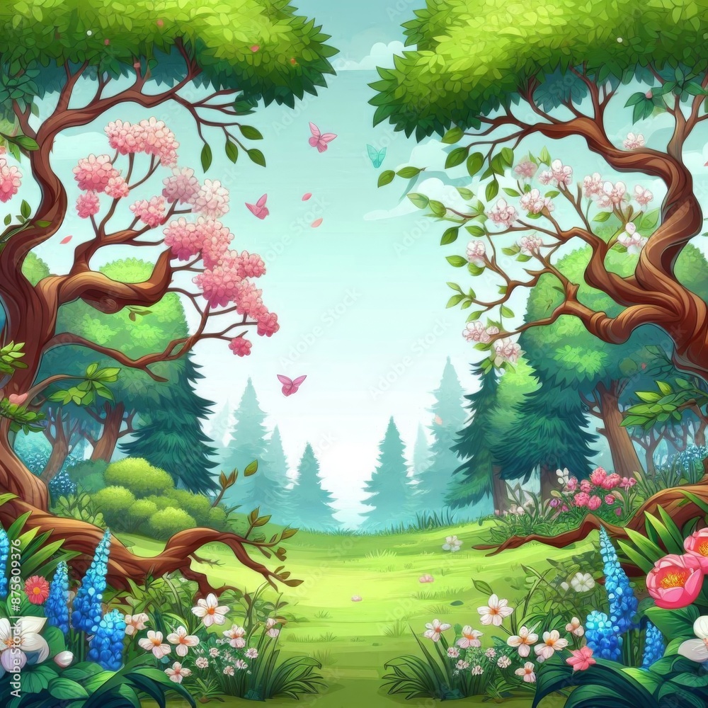 Design a never-ending nature background with multiple layers for a 2D ...