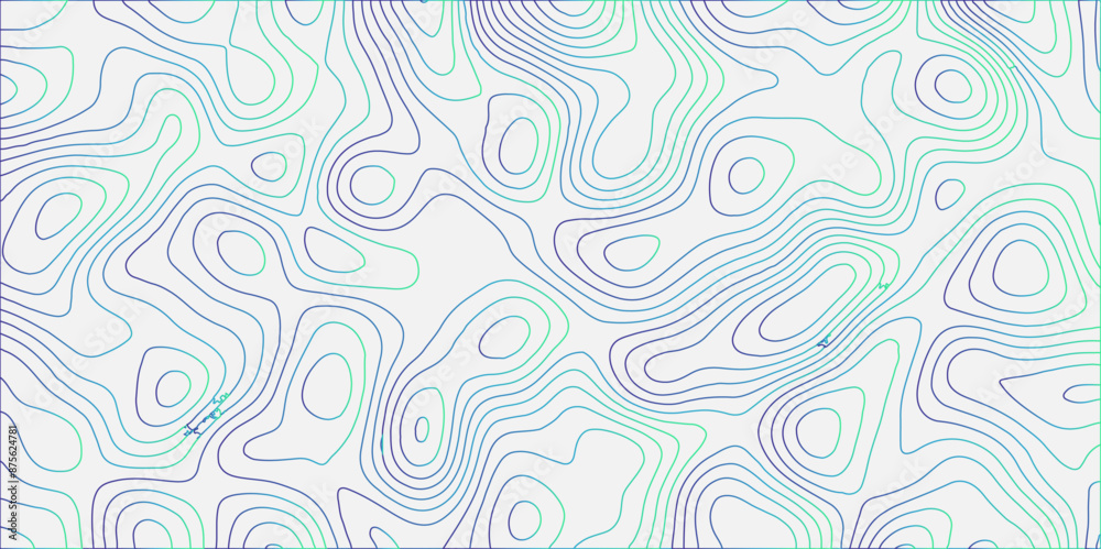 Abstract Topographic map background with wave line Colorful contour ...