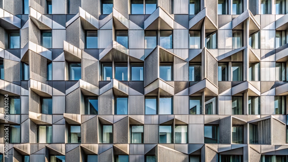 Contemporary minimalist architecture featuring geometric gray ...