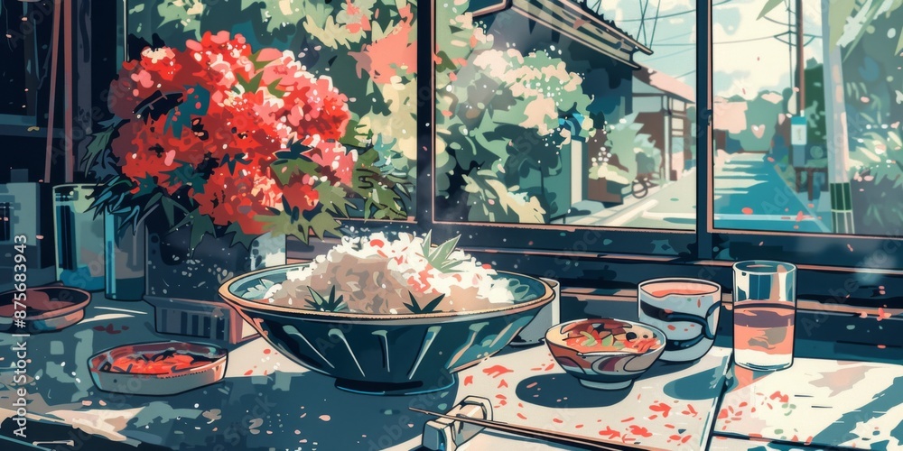 Japanese Yaki Imo Delicacy: Animated Illustration Merged with AI ...