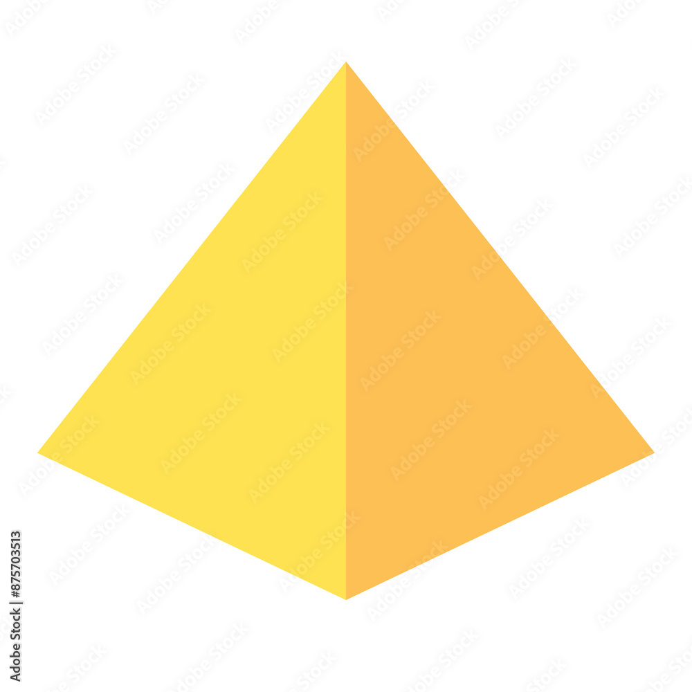 Triangle pyramid vector clip art illustration, triangular pyramid basic ...
