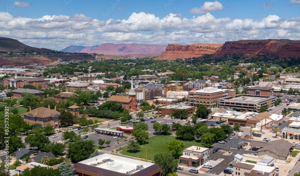 Downtown cityscape of St. George, Utah, United States of America. Stock ...