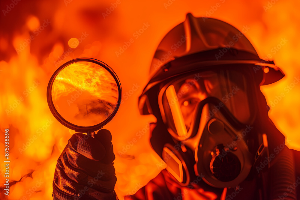 Fire surveillance inspection indicator and firefighting with a ...