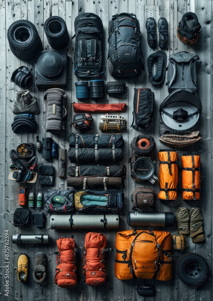 Comprehensive Overland Gear Knolling - A detailed knolling arrangement ...