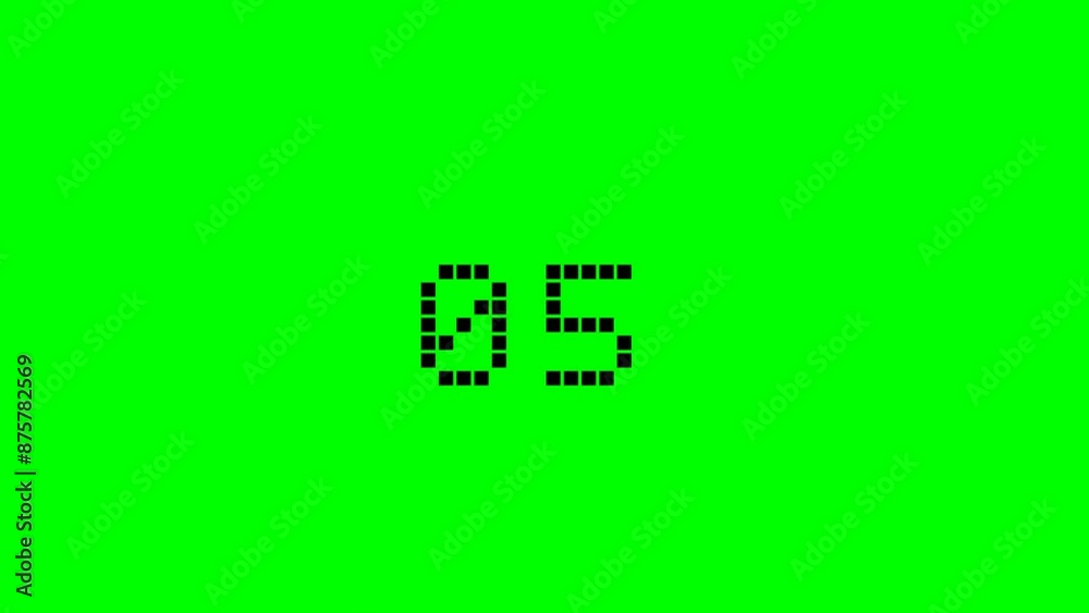 Special Clock 5 Minute Countdown Animation Timer Countdown 5 Second Timer Animation Green Screen