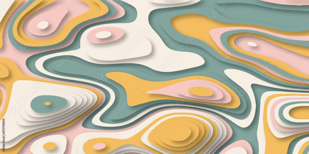 Colorful background for design, paper crop effect, volumetric ...