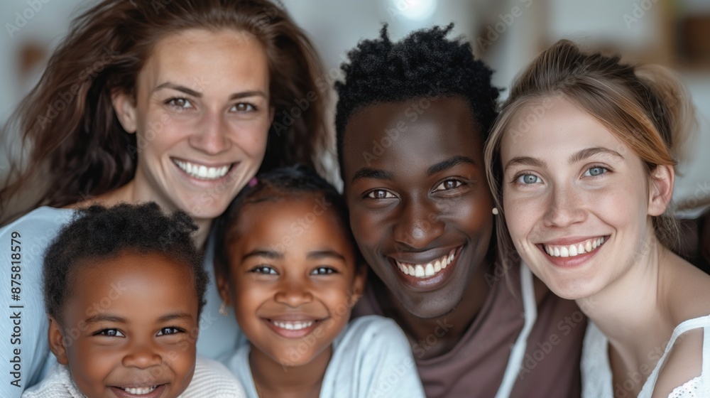Family with adopted children of different races, reflecting the beauty ...