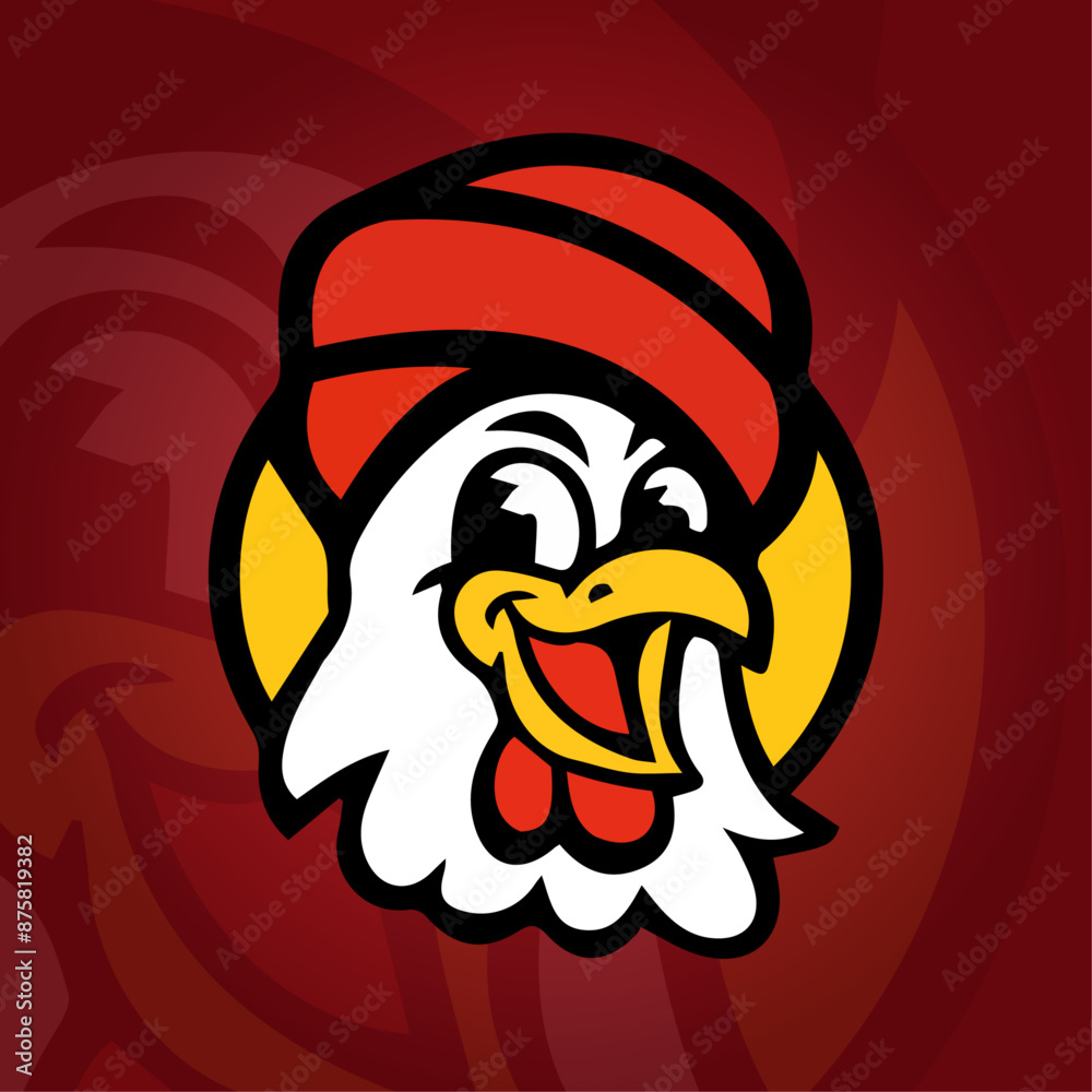 Chicken Mascot logp design vector, chicken mascot for junk food ...