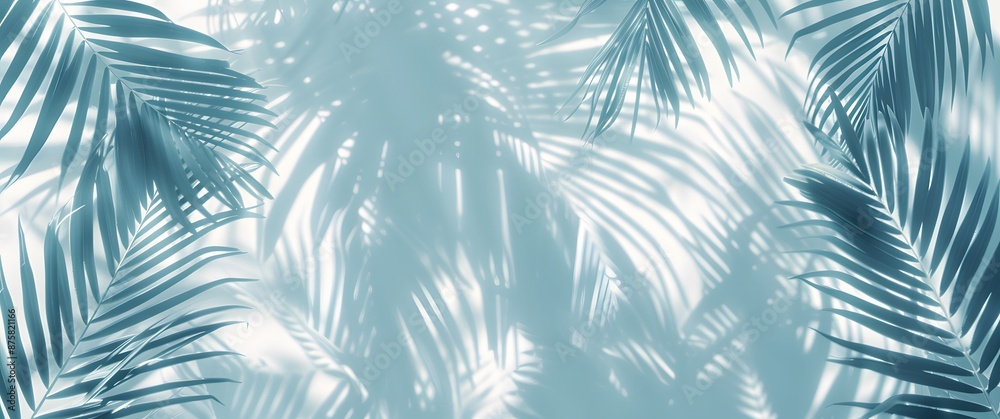 A beautiful tropical shadow overlay effect with Palm Leaves, Water ...