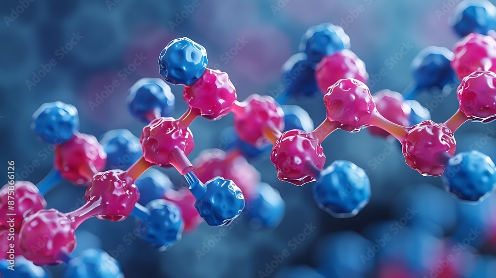 **Lactic acid molecular structure with bonds shown on screen in air ...