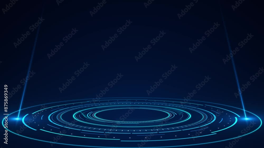 Hologram Virtual Interface display blue scan display technology ...