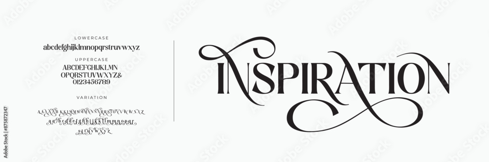 Elegant alphabet letters font and number. Classic Lettering Minimal ...