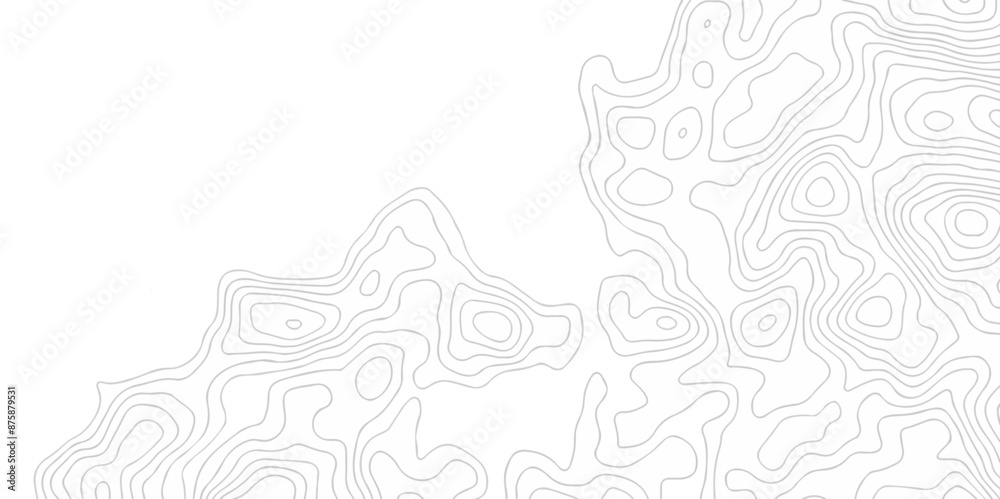 The stylize topography landscape grid map and counter wave line ...