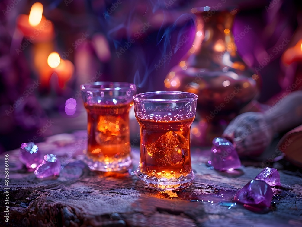 Mystical Witch s Lair with Bubbling Cauldrons and Enchanting Jelly ...