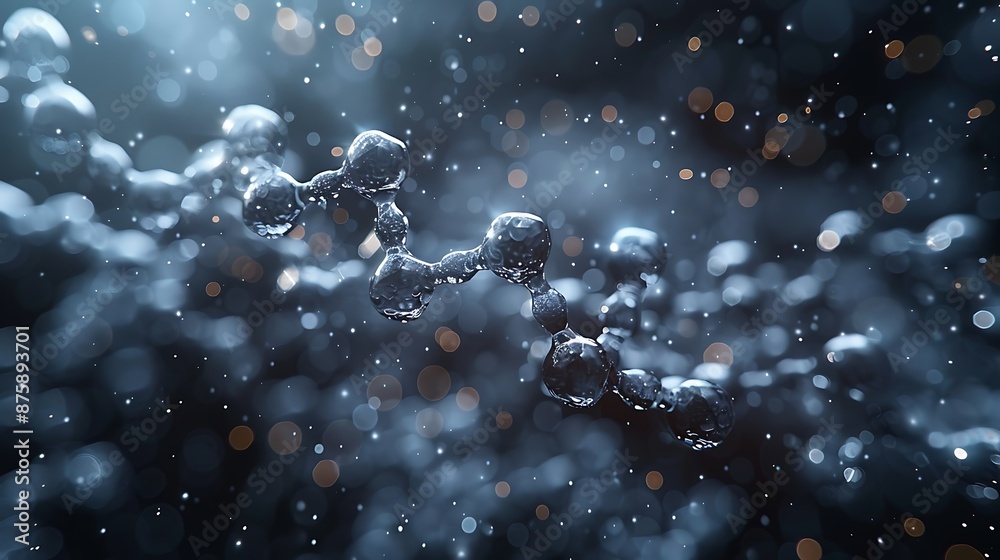 **Molecular structure of hydrogen peroxide with all bonds on screen in ...