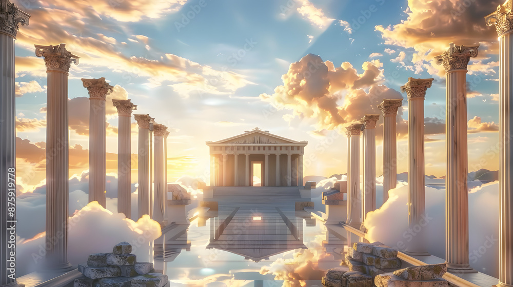Depiction of Olympus The Divine Abode of Gods in Greek Mythology ...