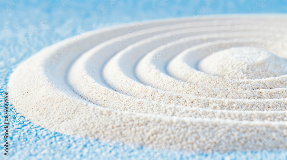 Zen Garden Spiral Patterns for Calming and Relaxation. Artistic Sand ...