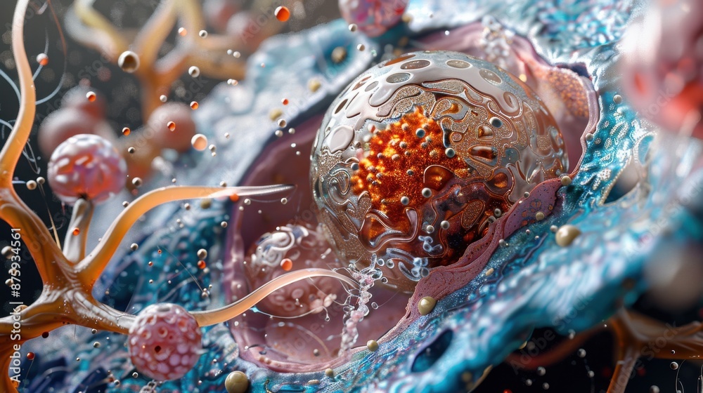 Structure of nuclear and endoplasmic reticulum in an animal cell ...