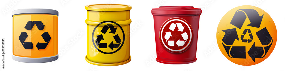 Hazardous Waste clipart collection, symbol, logos, icons isolated on ...
