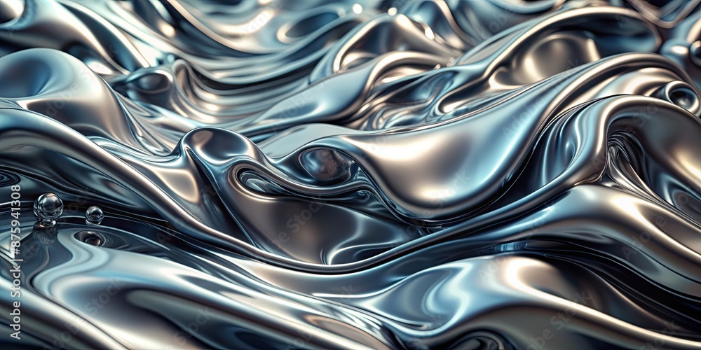 Molten silver liquid metal texture background, silver, molten, metal ...