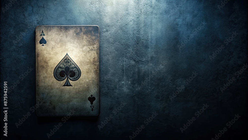 Mysterious and eerie ace of spades card with dark and ominous symbolism ...