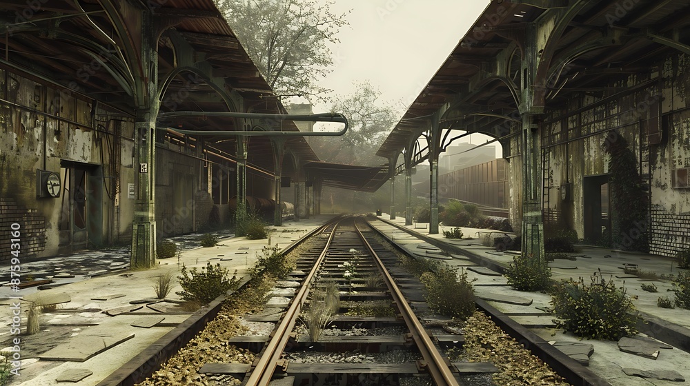 The deserted railroad depot is a labyrinth of deteriorating tracks and ...