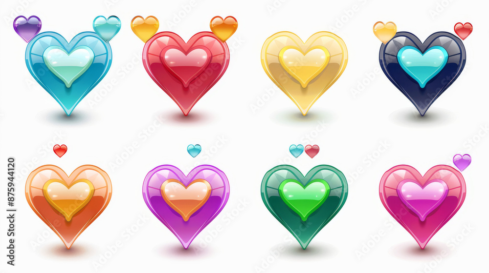 Heart symbol icons for different purposes. You can edit and change the ...