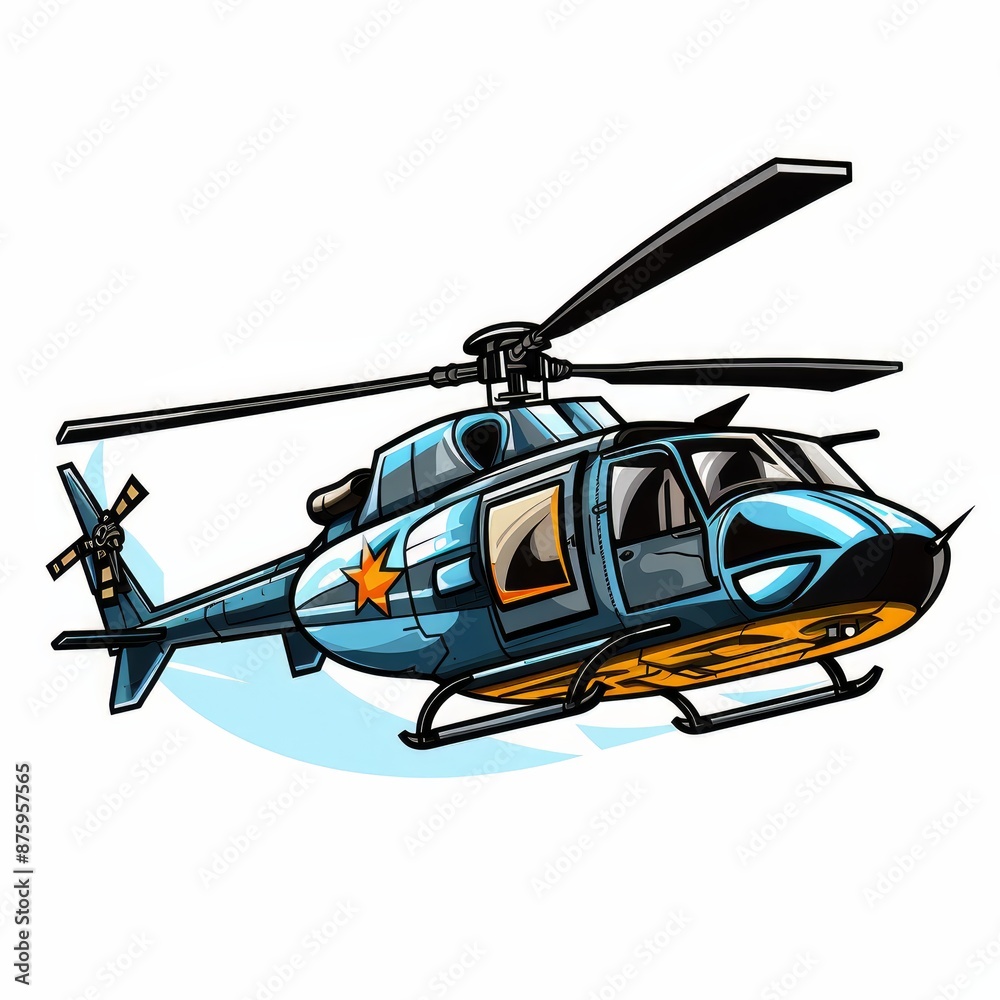 retro, vintage, helicopter, plane, USA flag, vector design, aviation ...