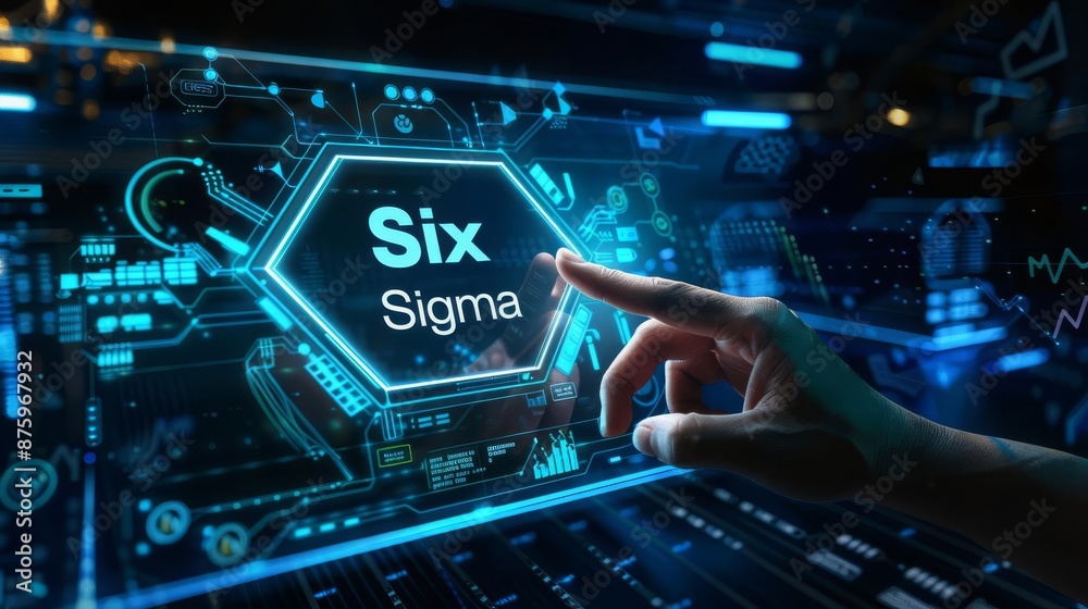 Business Continuous improvement Lean Sigma imagine prompt A close-up of ...