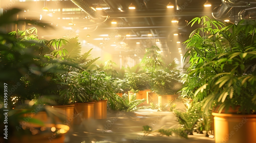 Render of a Carbon-Offsetting Tree Nursery with Warm Lighting,Depth of ...