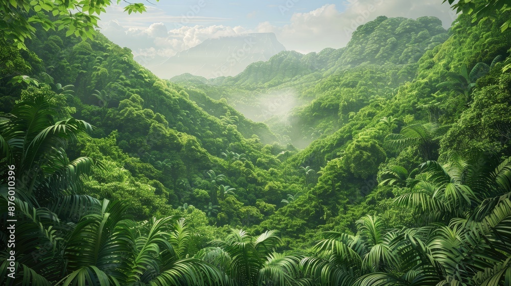 Nature-inspired Zoom meeting background with lush green scenery ...