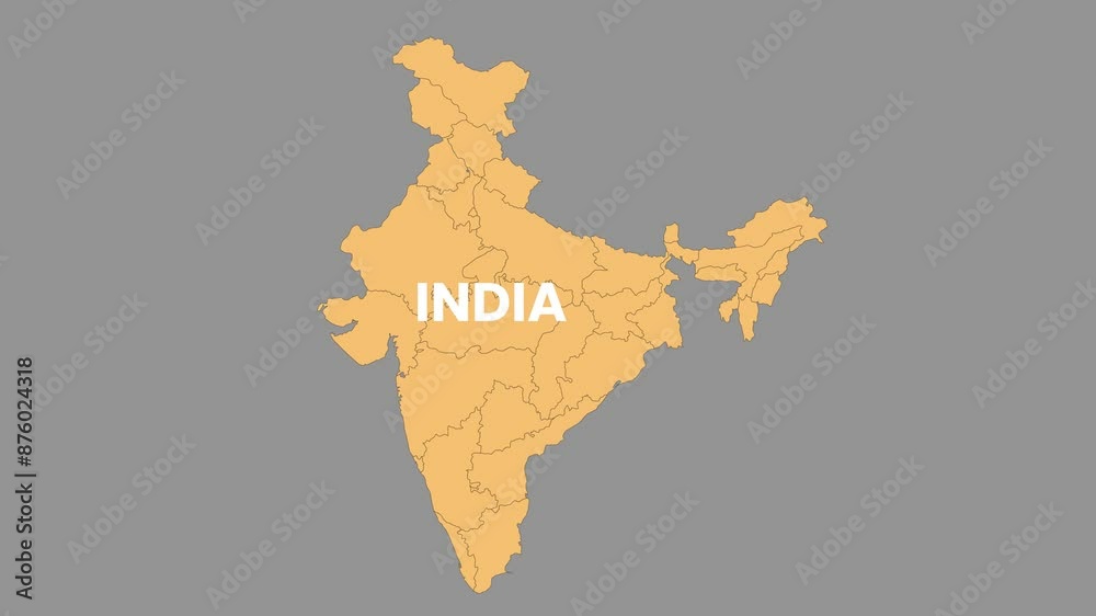 Odisha map animated video. Map Highlighted on the India map with ...