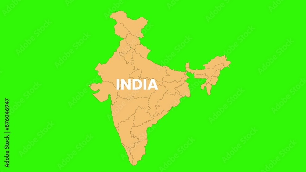 Odisha map animated video. Map Highlighted on the India map with ...