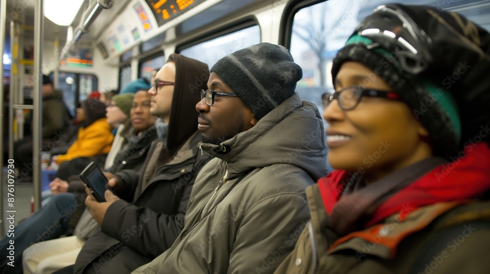 Passengers riding a light rail system, demonstrating the effectiveness ...