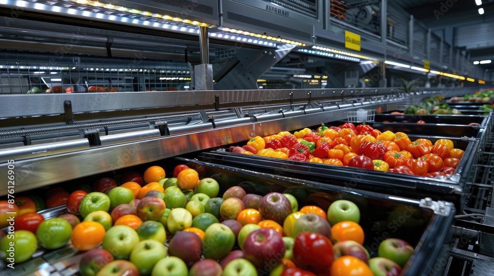 Automated sorting system for fresh produce, enhancing efficiency and ...