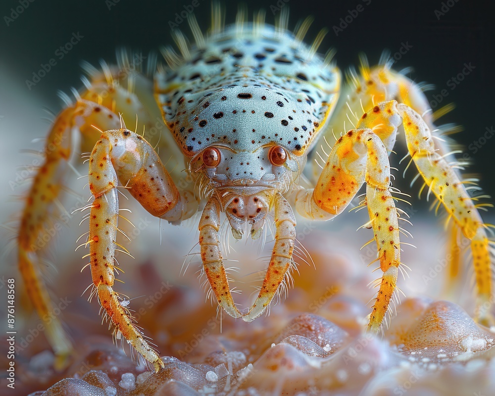 Extreme Close-up Macro Shot of Scabies Mite on Human Skin Showing ...