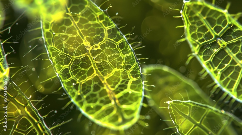 Produce an image of chloroplasts, capturing their thylakoid membranes ...